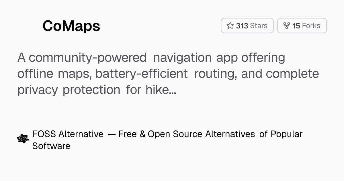 CoMaps: Privacy-focused offline navigation for all adventures – FOSS Alternative