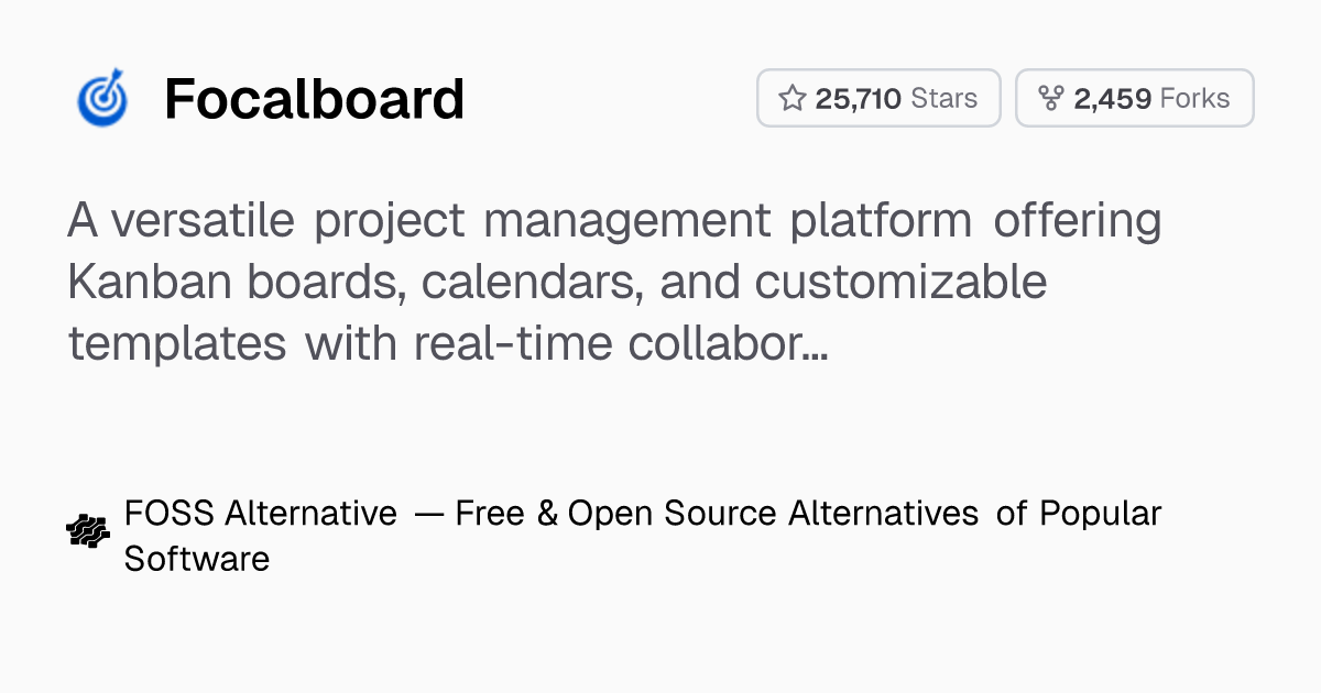 Focalboard: Free & Open Source Notion Alternative – FOSS Alternative