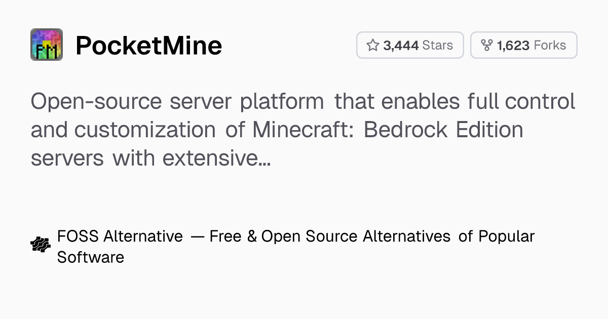 PocketMine: Custom Minecraft Bedrock server software built in PHP – FOSS Alternative